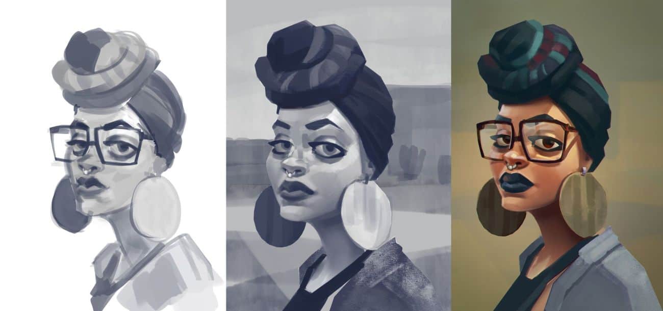 Digital Painting Process Pictures (Step-By-Step) - 2nd Edition - Paintable